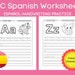 Personalized Spanish ABC Worksheets, Espanol Alphabet Tracing Workbook ...