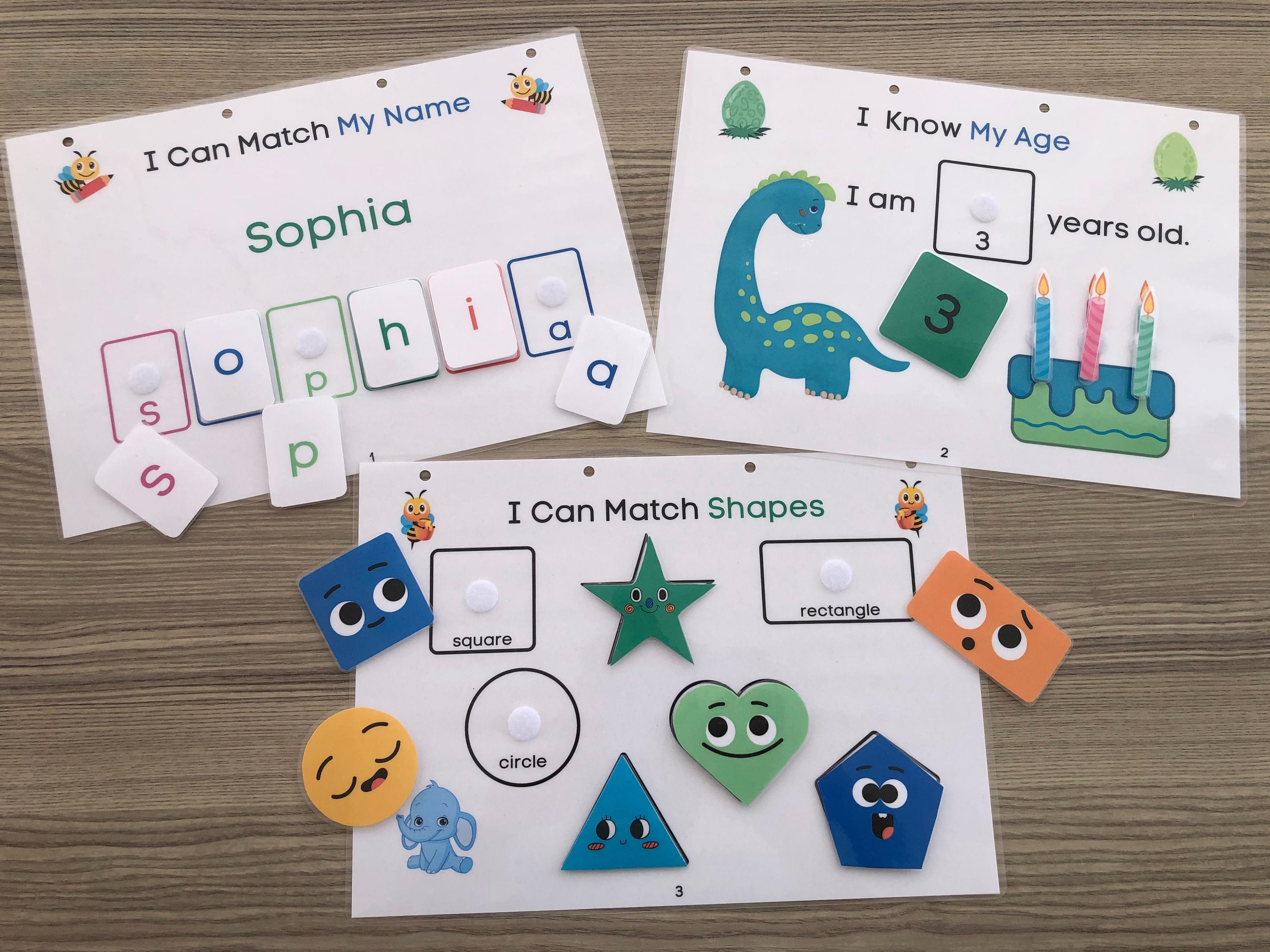 Preschool Toddler Early Learning Binder, Personalized Learning Binder ...