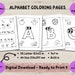 ABC Alphabet Coloring Page Worksheets, Homeschool Coloring Book ...