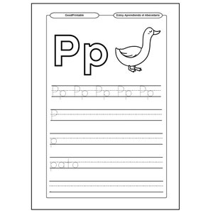 Spanish ABC Worksheets, Espanol Alphabet Tracing Workbook and Coloring ...