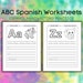 Personalized Spanish ABC Worksheets, Espanol Alphabet Tracing Workbook ...