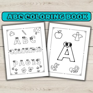 ABC Alphabet Coloring Page Worksheets, Homeschool Coloring Book ...
