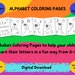 ABC Alphabet Coloring Page Worksheets, Homeschool Coloring Book ...