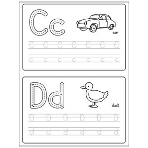 ABC Tracing Cards - Worksheets Preschool- Kindergarten Handwriting ...
