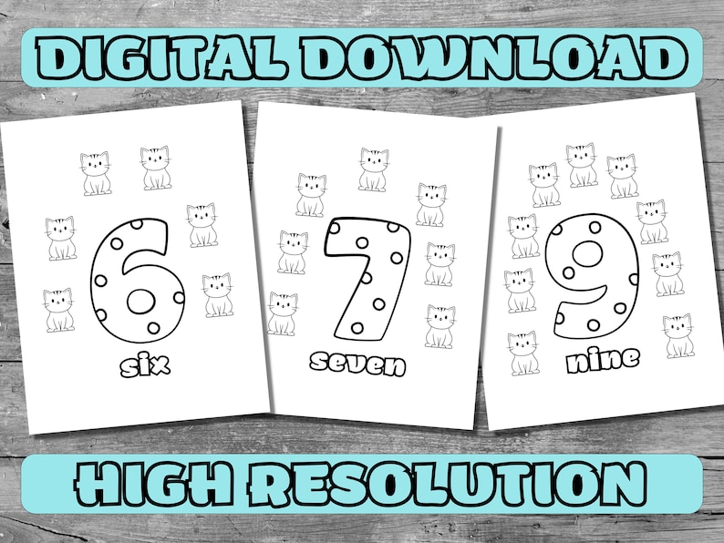 0 - 10 Numbers Printable Coloring Page Worksheets for Preschool ...