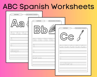 Personalized Spanish ABC Worksheets, Espanol Alphabet Tracing Workbook ...