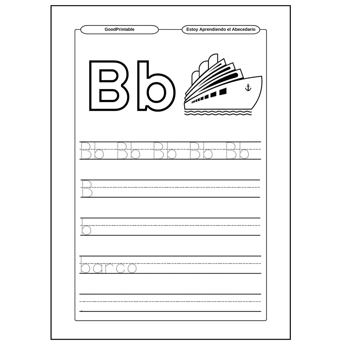 Spanish ABC Worksheets, Espanol Alphabet Tracing Workbook and Coloring ...