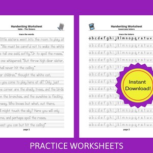 Handwriting Worksheet Bundle, Alphabet Writing Practice, Alphabet A-Z ...