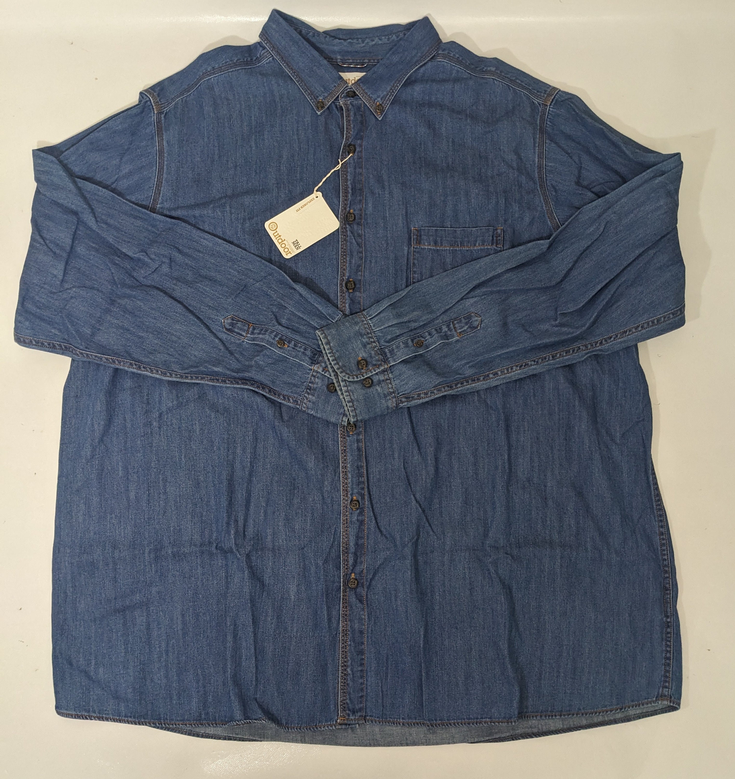 4XT Tall Mens Roundtree & Yorke Outdoor Long Sleeve Button Down Shirt ...