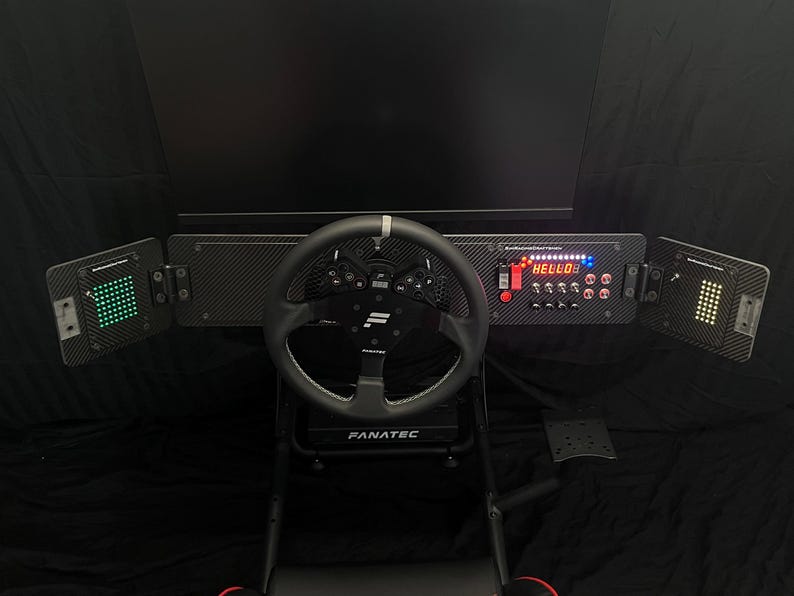 Full Carbon Fiber Sim Racing Button Box Setup – Modular Dual Mount – 2 ...