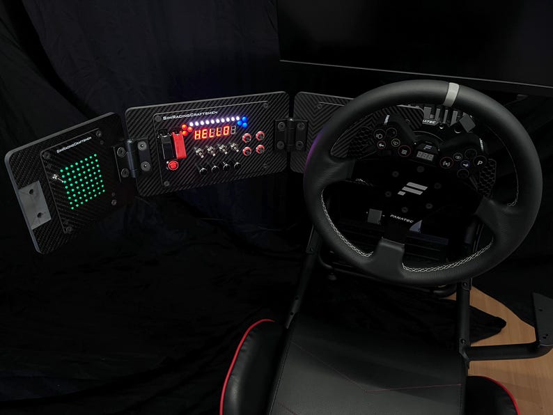 Modular Carbon Fiber Sim Racing Button Box Setup – Plug & Play W ...