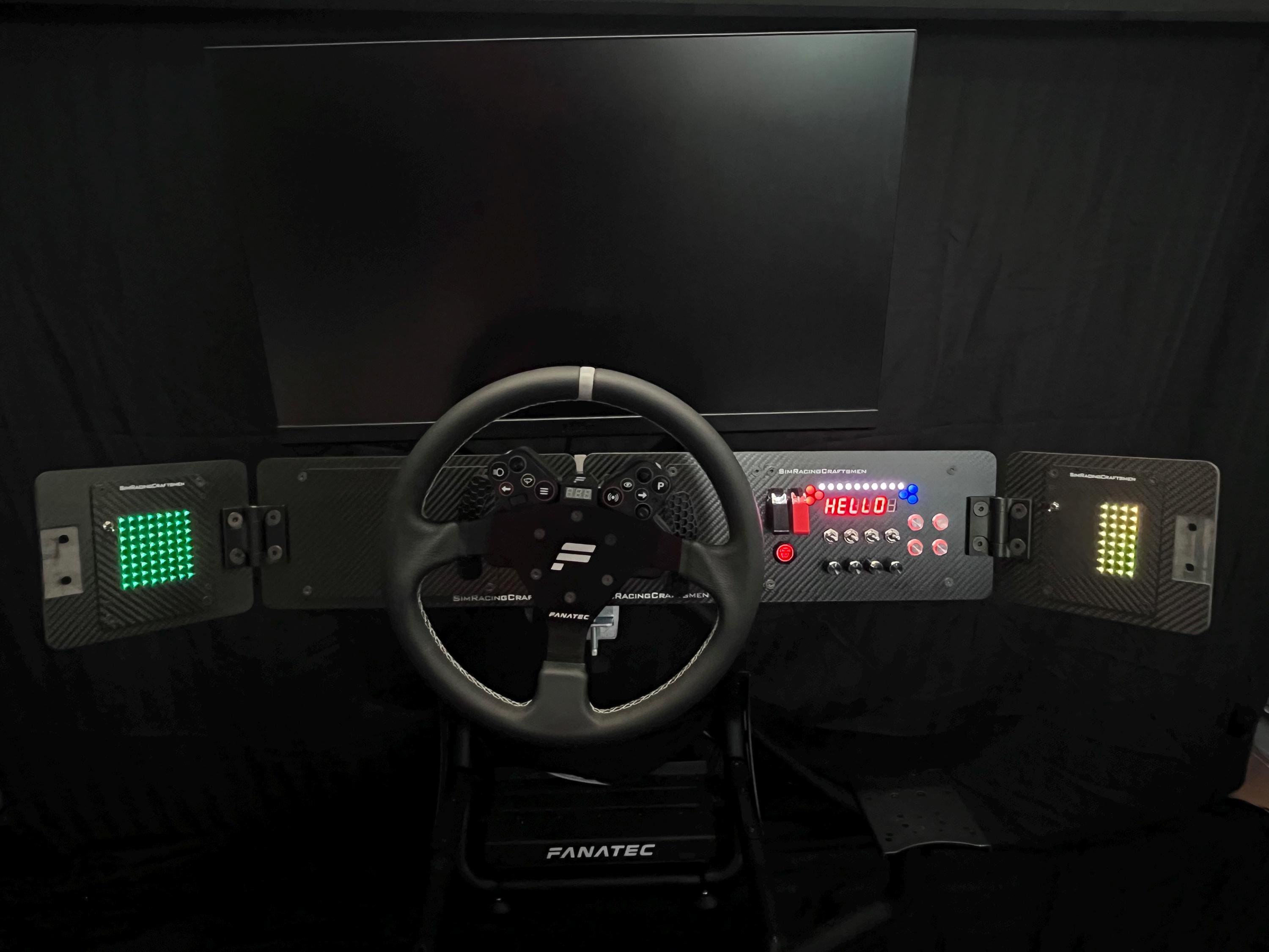 Full Carbon Fiber Sim Racing Button Box Setup – Modular Dual Mount – 2 ...