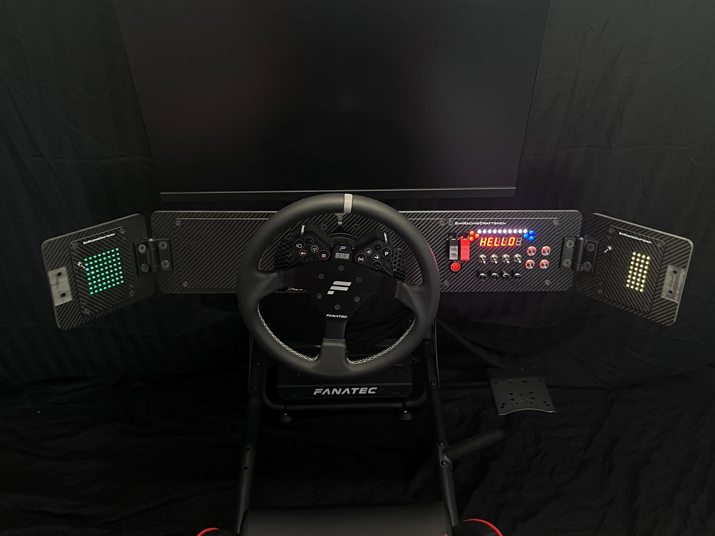Full Carbon Fiber Sim Racing Button Box Setup – Modular Dual Mount – 2 ...