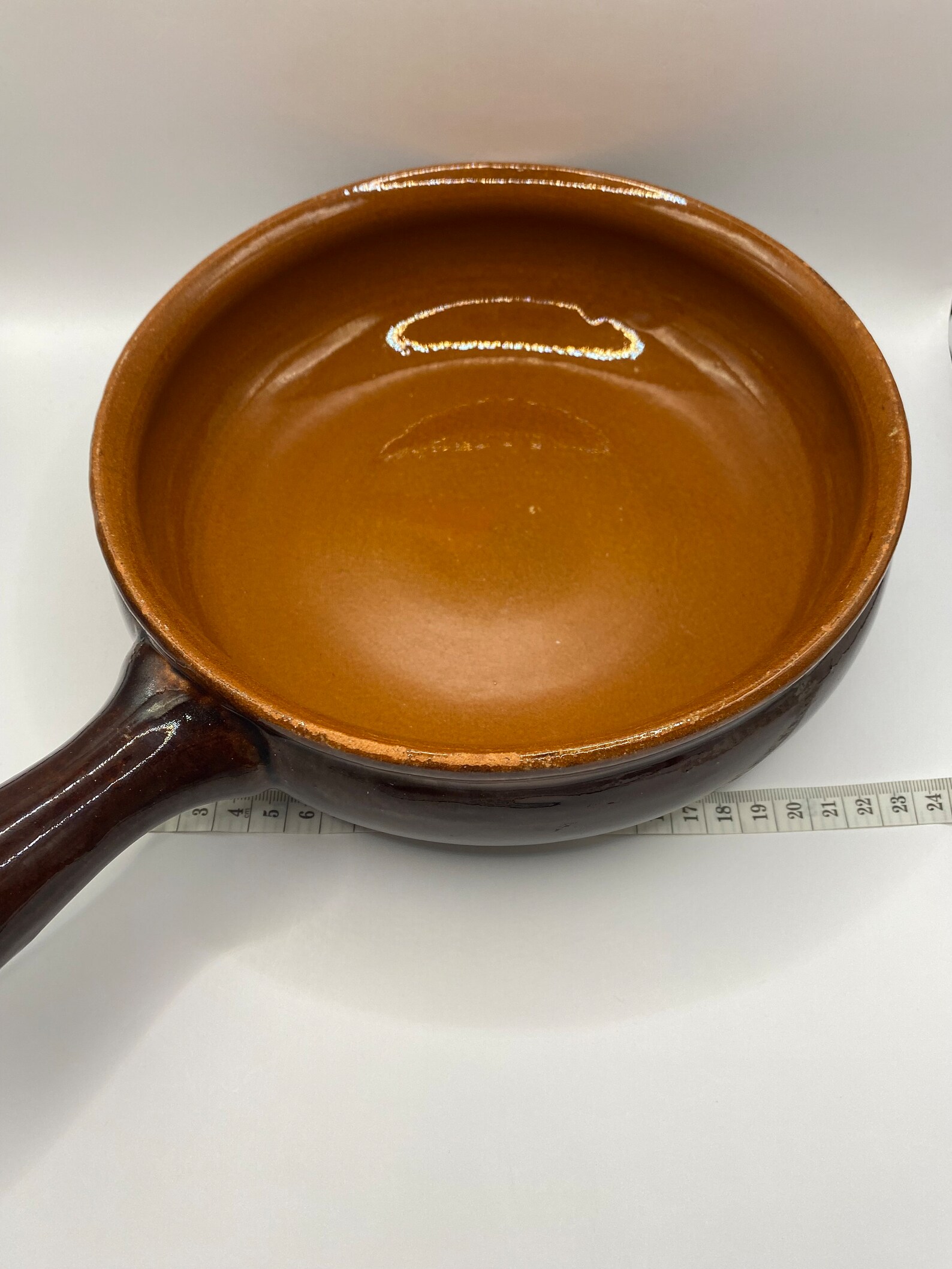 Vulcania Glazed Terracotta Shallow Cook Pot With Handle. 22cm - Etsy
