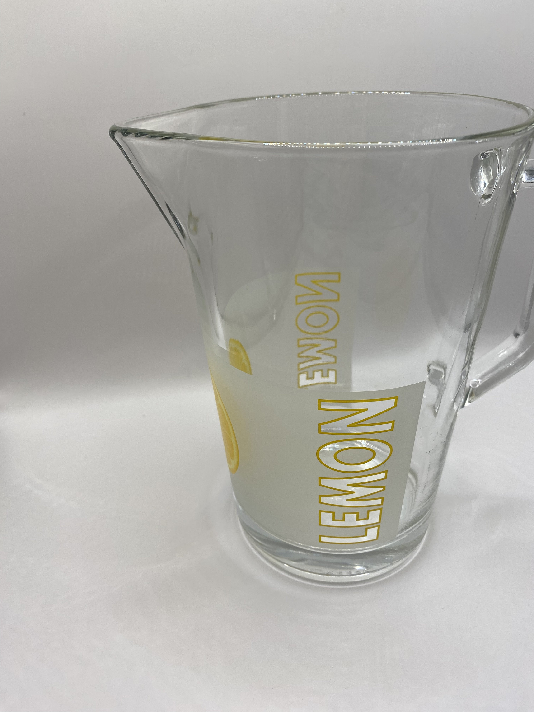 Cervé Italian Glass Frosted Glass Lemonade Pitcher With 4 Matching ...