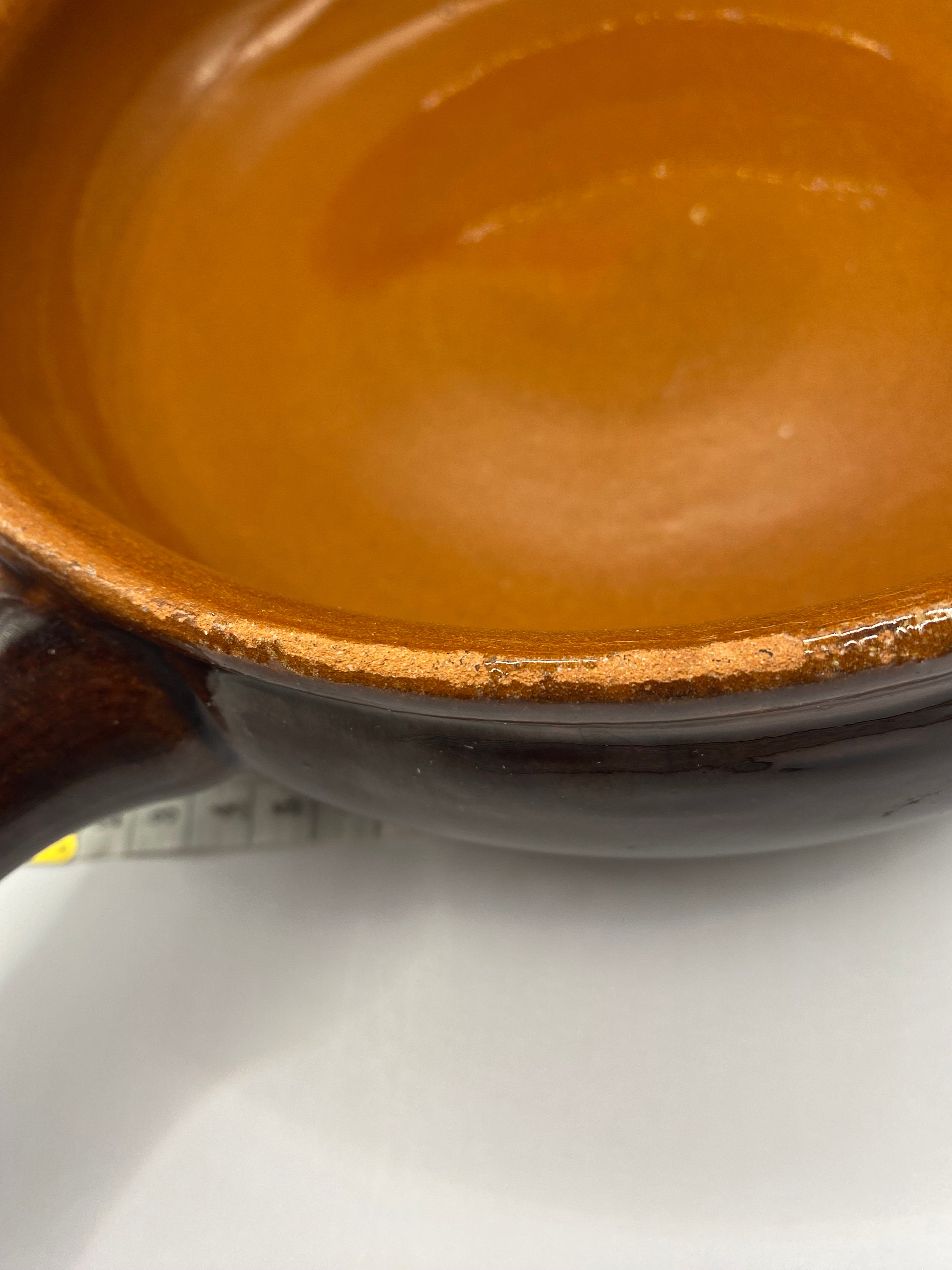 Vulcania Glazed Terracotta Shallow Cook Pot With Handle. 22cm Clay Pot ...