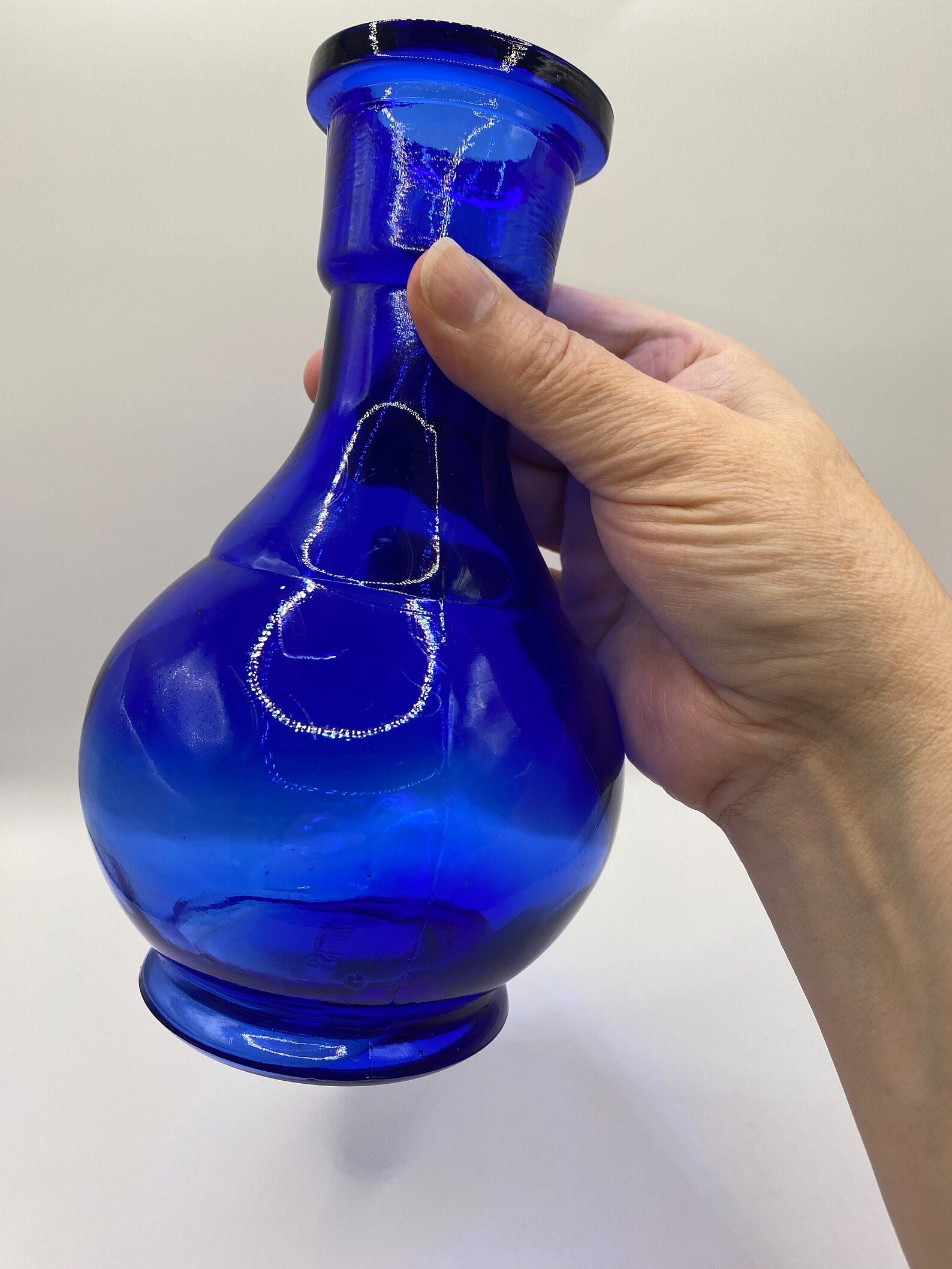 Mitsuba Cobalt Blue Glass Insert. Vintage Glass. - Etsy
