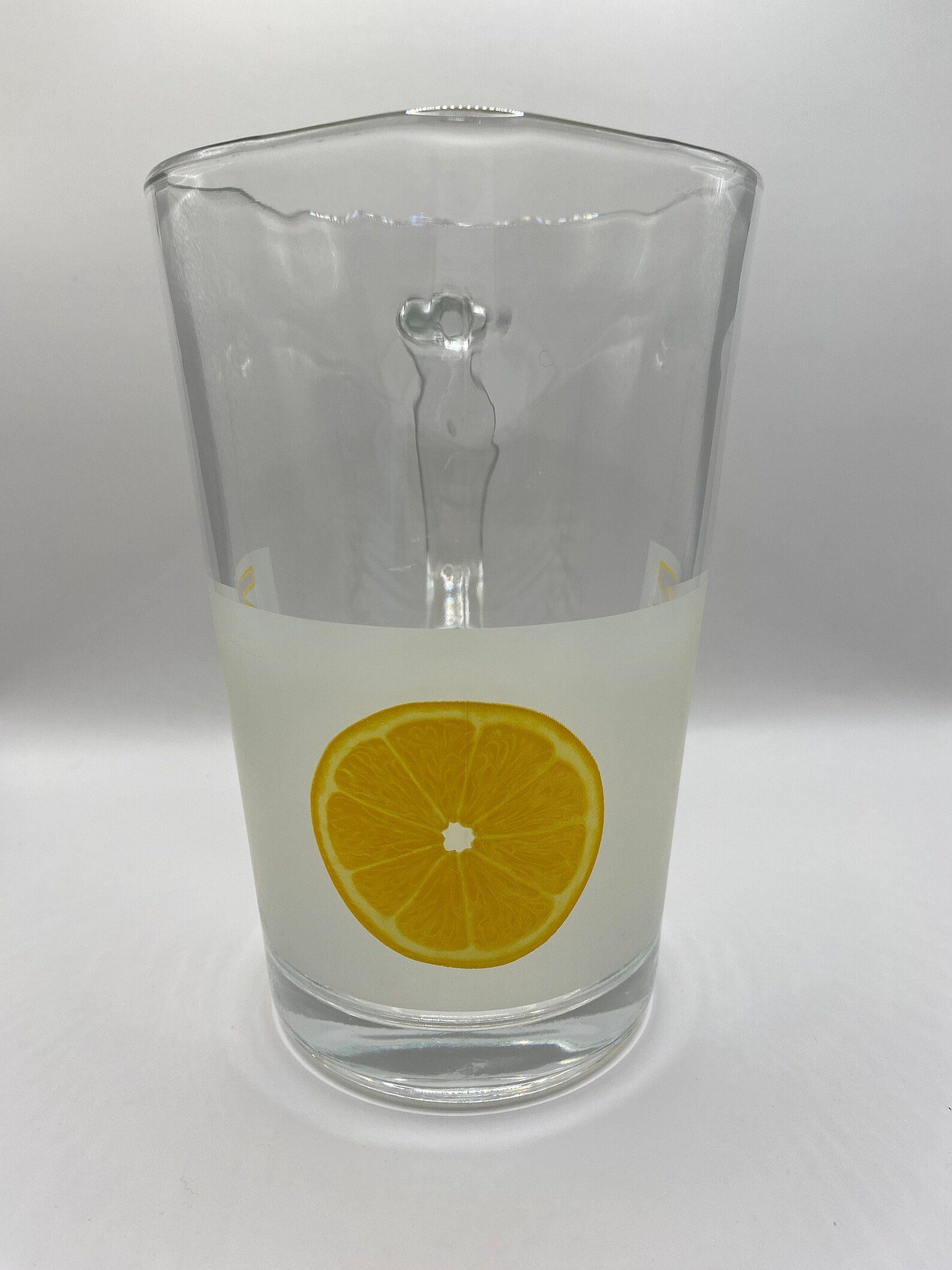 Cervé Italian Glass Frosted Glass Lemonade Pitcher With 4 Matching ...
