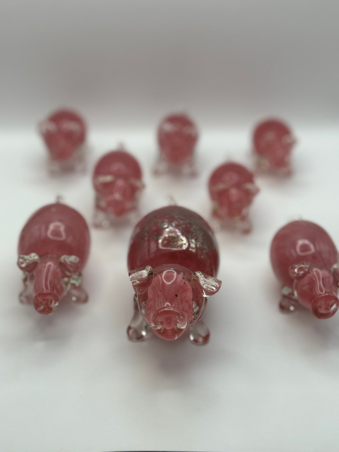 Arte Vargas Signed Blown Glass Pigs. Daniel Vargas Art Glass Figurines ...