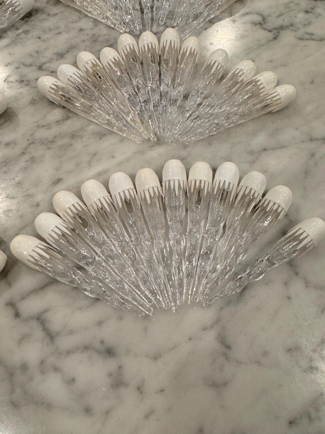 Vintage Plastic Icicle Mini-light Covers. 1990s Christmas Tree Light ...