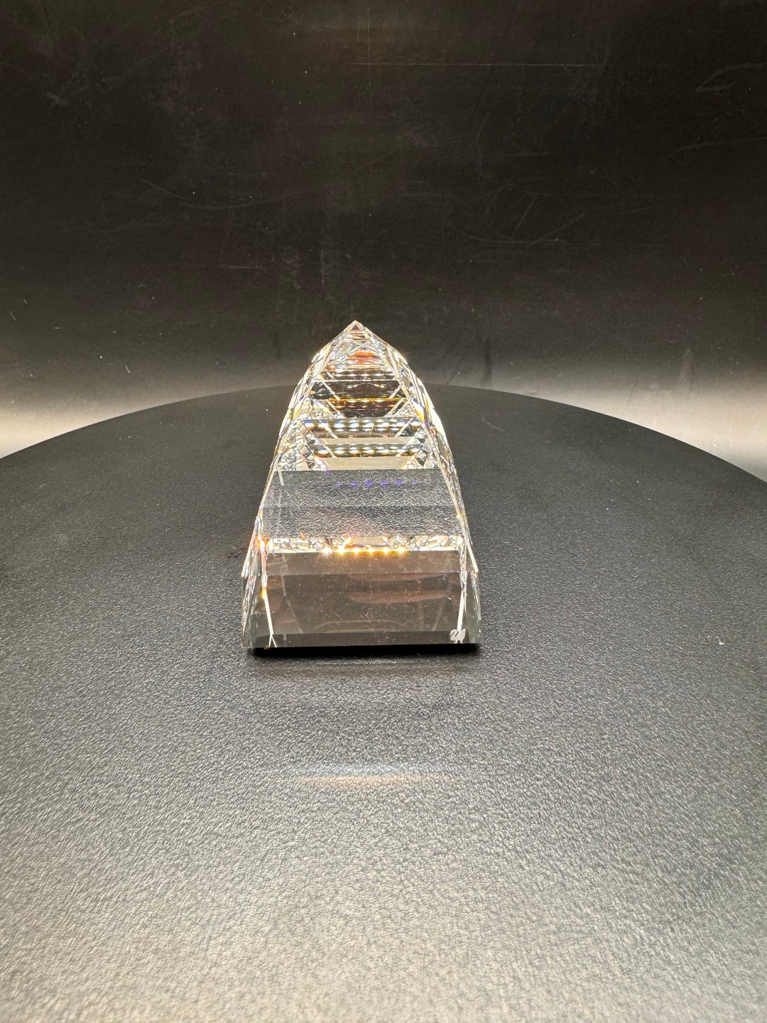 Swarovski Medium Clear Crystal Pyramid Paperweight. Vintage Retired ...