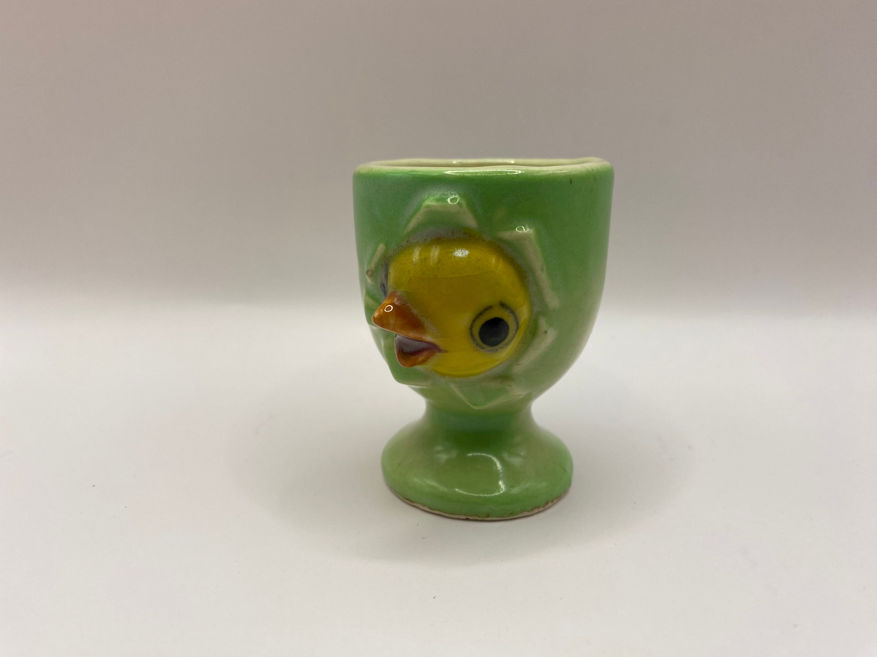 Vintage Hand Painted Ceramic Egg Cups. Anamorphic Japanese Porcelain ...