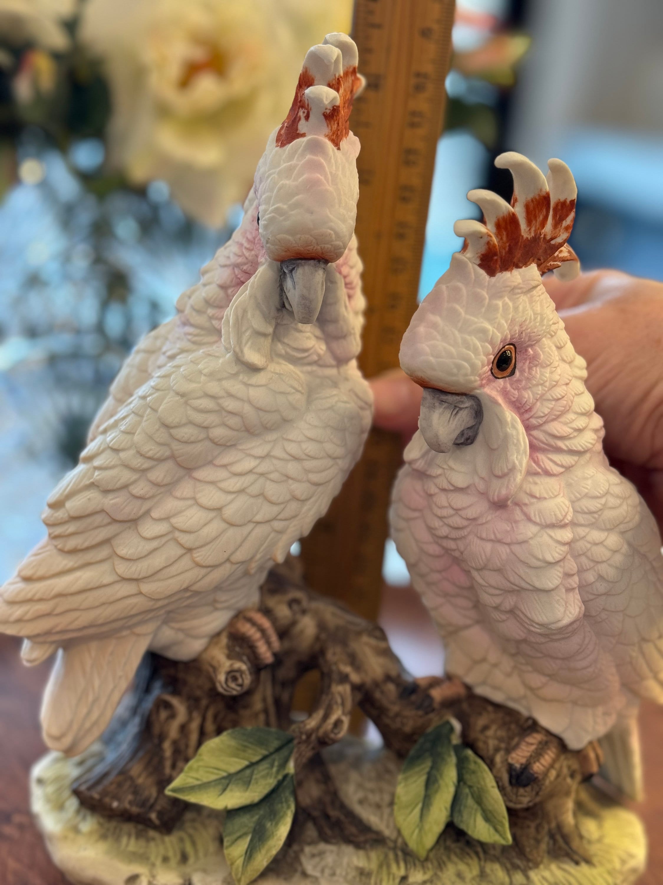 Cockatoos by Andrea. Blush Pink Ceramic Cockatoos Andrea by Sadek Made ...