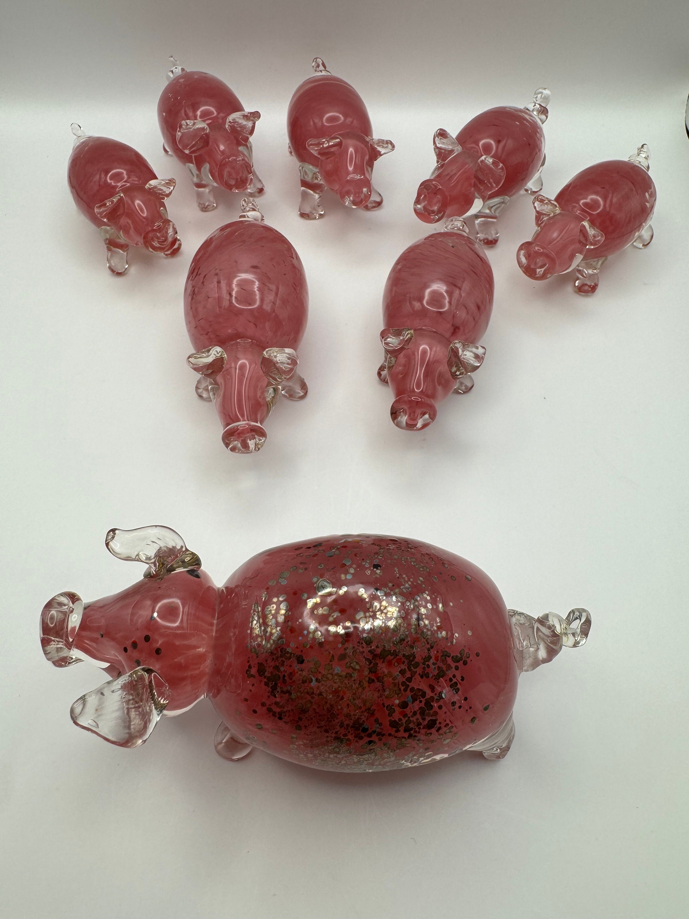 Arte Vargas Signed Blown Glass Pigs. Daniel Vargas Art Glass Figurines ...