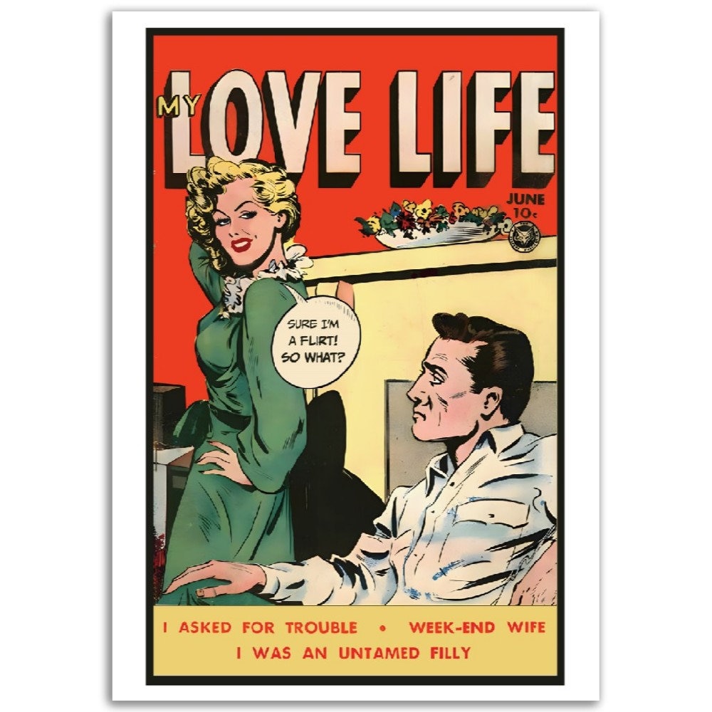 Vintage Magazine Art Print 1950s Feminist Funny Quirky Maximalism Art ...