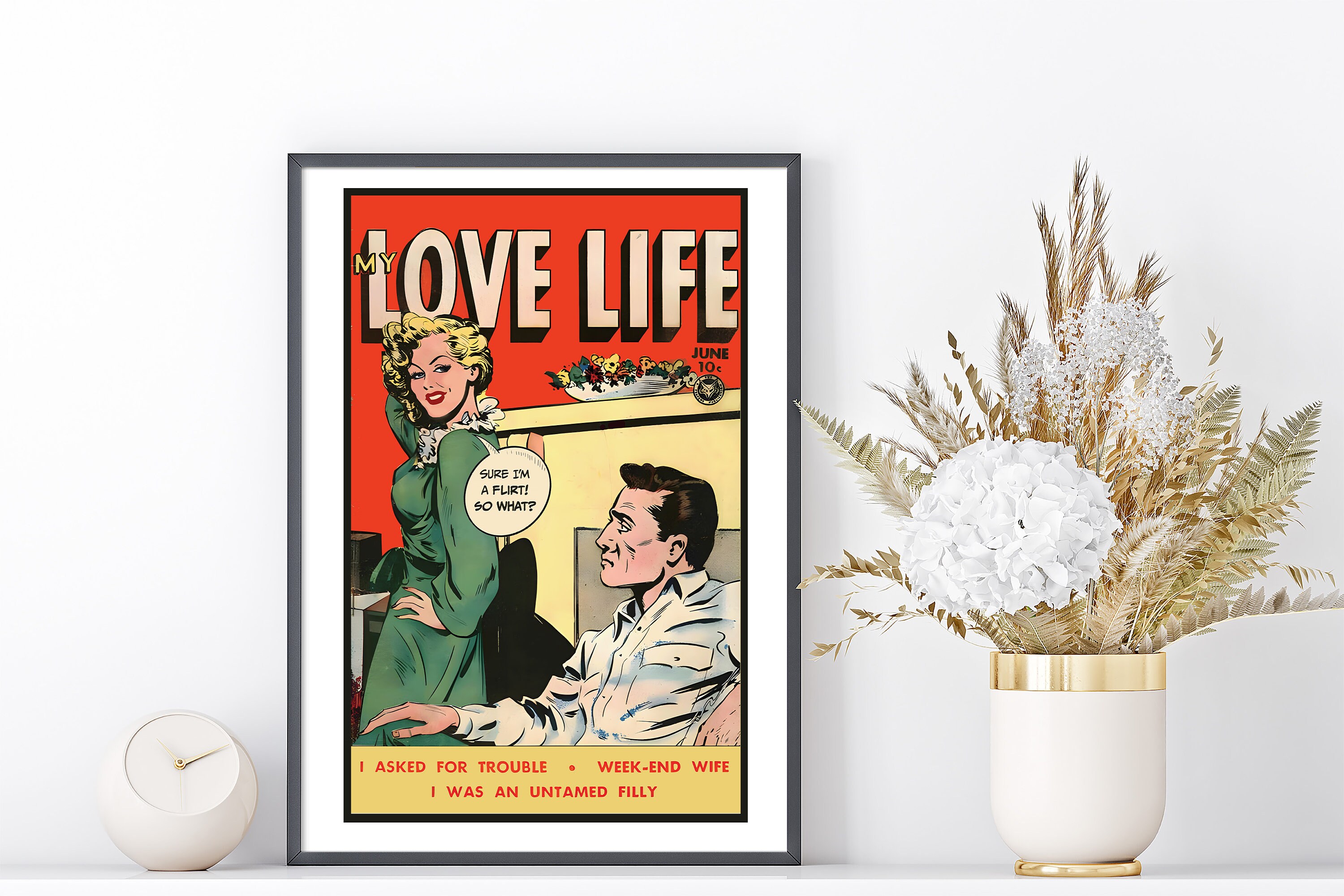 Vintage Magazine Art Print 1950s Feminist Funny Quirky Maximalism Art ...