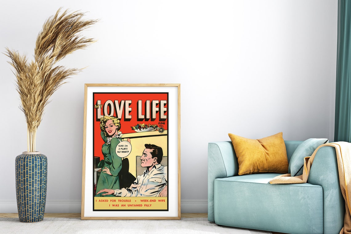 Vintage Magazine Art Print 1950s Feminist Funny Quirky Maximalism Art ...