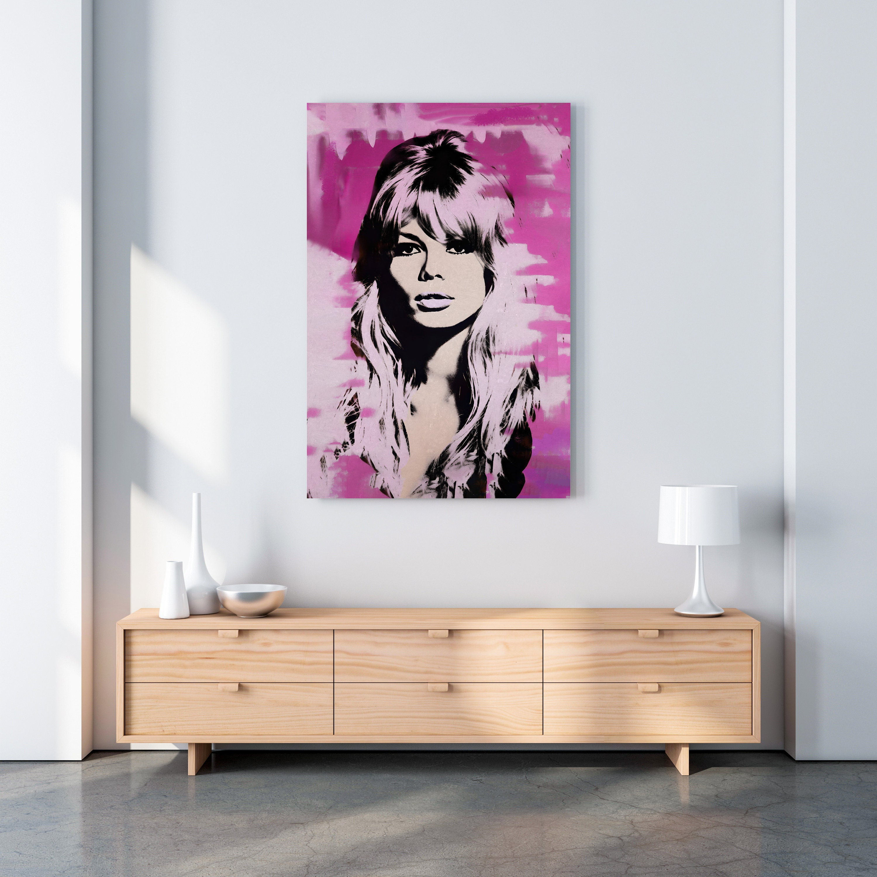 Brigitte Bardot Pop Art Print Pink Art 1960s Art Celebrity Print Modern ...