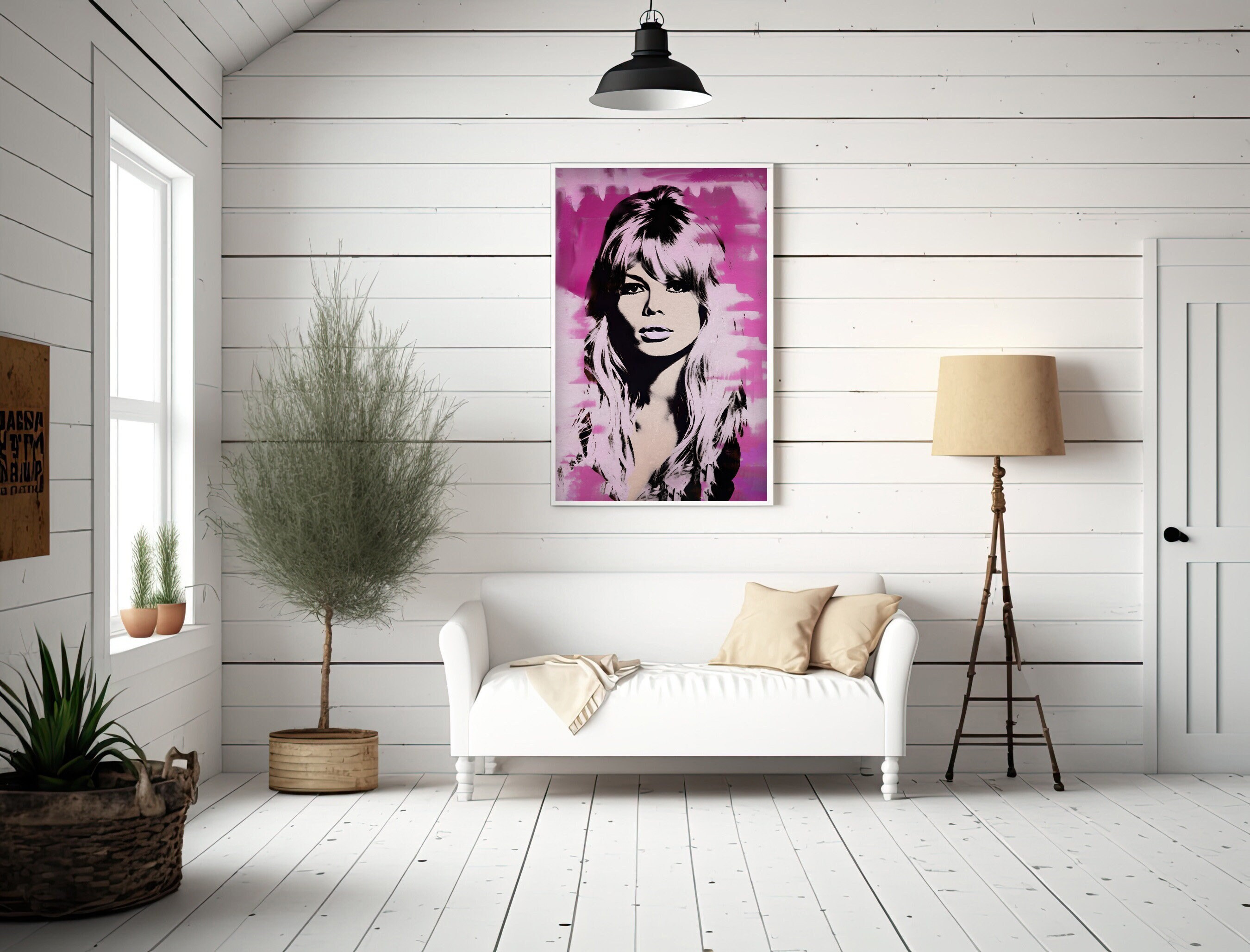 Brigitte Bardot Pop Art Print Pink Art 1960s Art Celebrity Print Modern ...