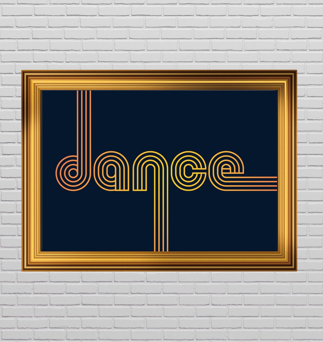 Dance Art Print Music Typography House Music Dance Print Retro Music ...