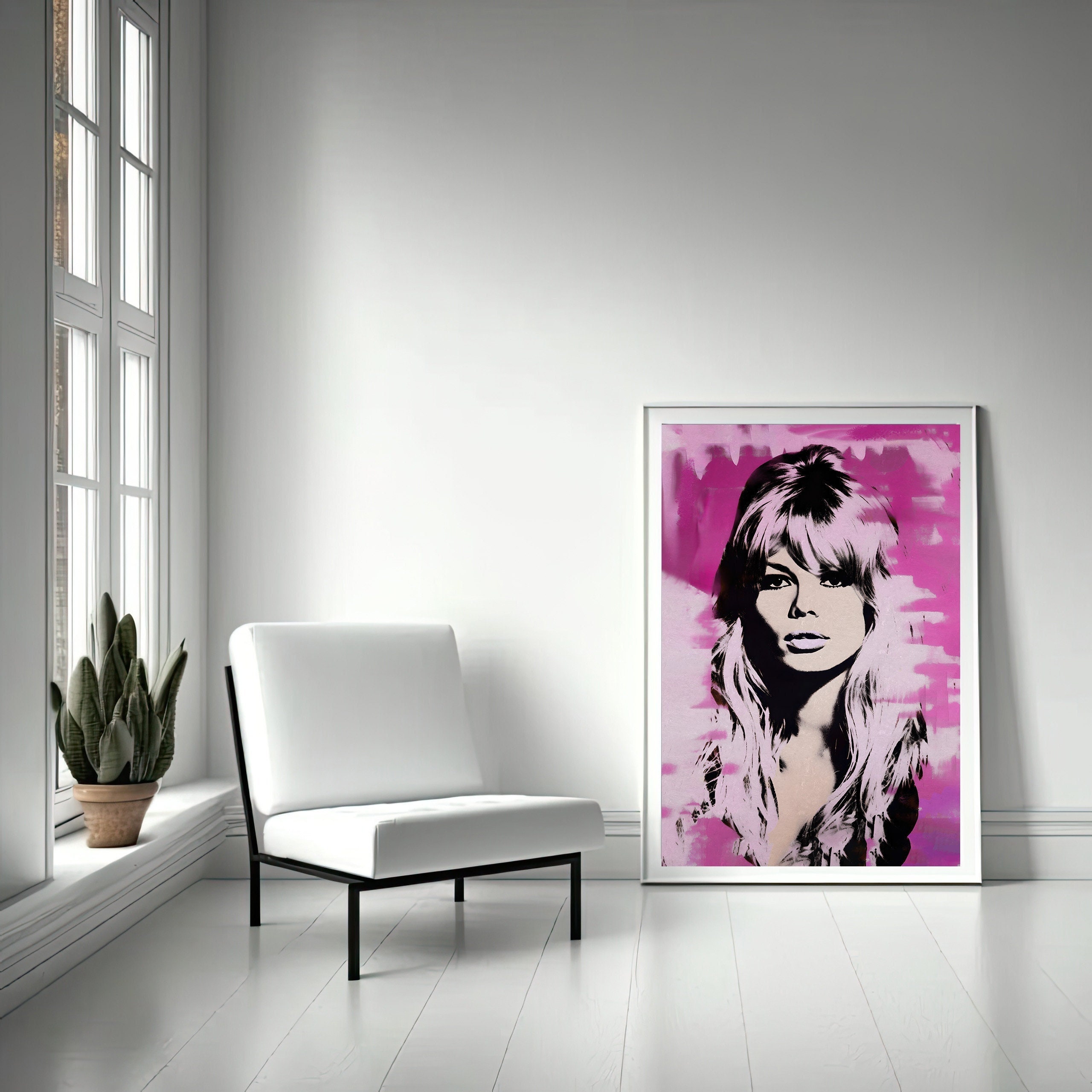 Brigitte Bardot Pop Art Print Pink Art 1960s Art Celebrity Print Modern ...