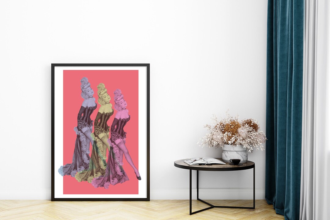 Pin up Wall Art Pop Art Vintage Retro Dancing Girls - Etsy