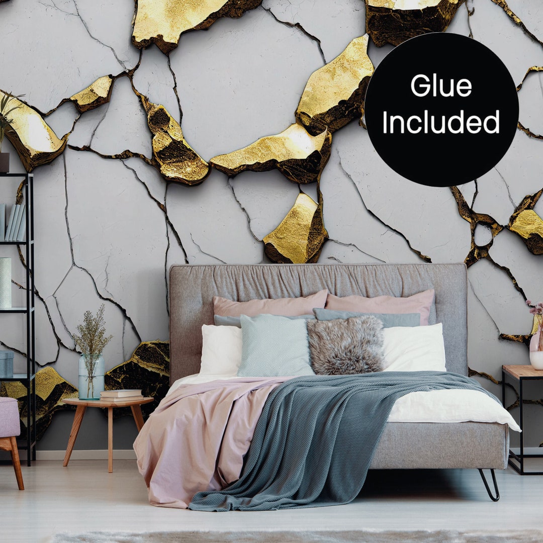 GLAMOUR Gold Marble Photo Wallpaper Wall Mural / GLAMOUR Design ...