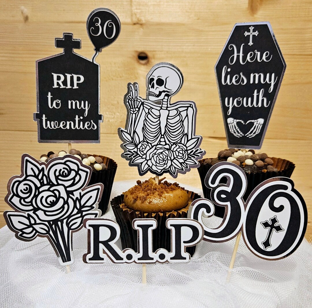 RIP Twenties Cupcake Toppers 20s Cake Decorations - Etsy