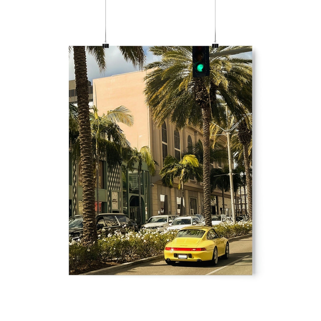 Vintage Porsche 911 on Rodeo Drive Digital Print - Etsy