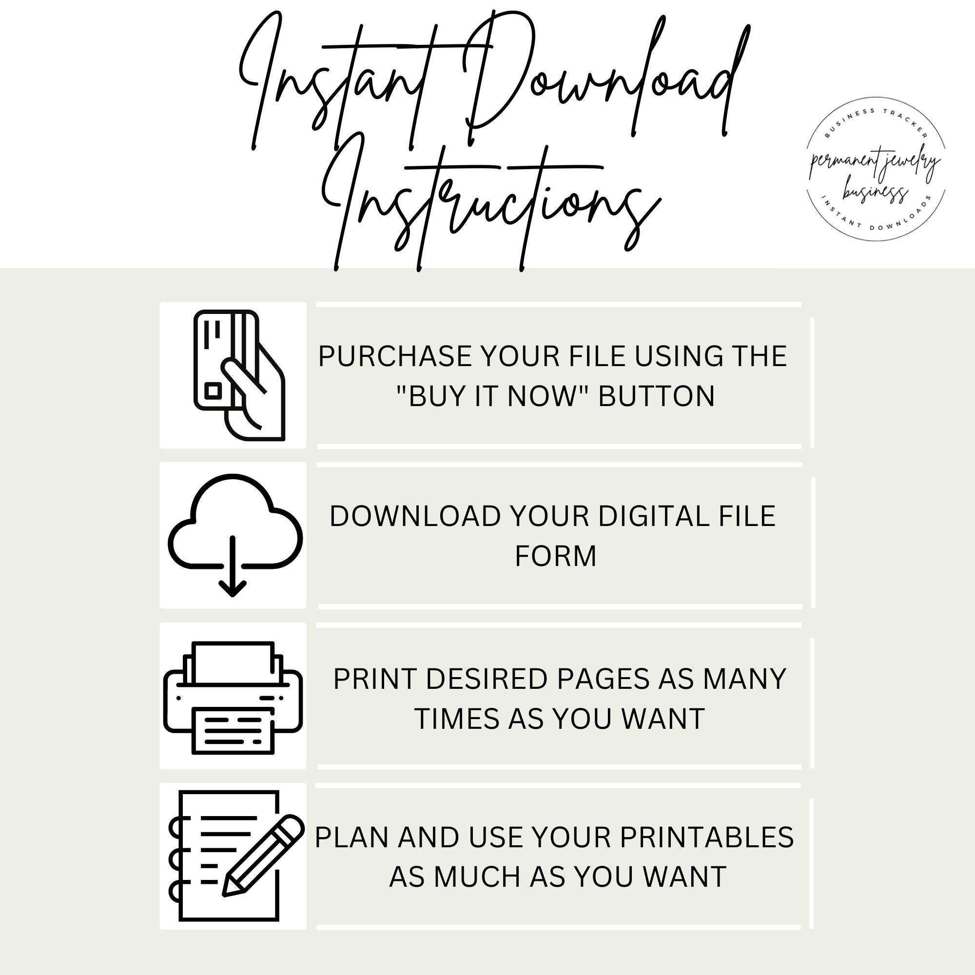 Permanent Jewelry Pop-up Checklist - Etsy