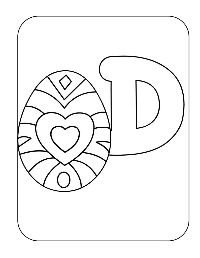 26 Pages Alphabet Coloring Book Printable for Kids, Alphabet Coloring ...