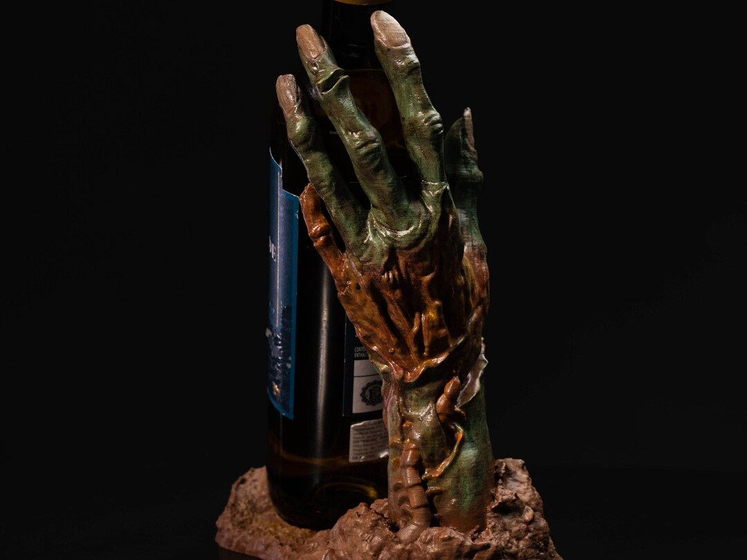 Wine / Liquor Bottle Holder - Zombie Hand - 3D Printed Décor / Gift ...
