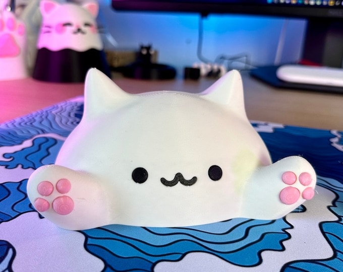 Kawaii Desk / Bongo Cat Meme - Adorable Desk Accessory - Keep Your Desk ...