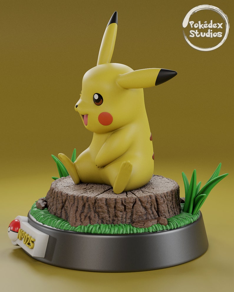 Pikachu Pokémon 3D Printed Figure Fan Art Model Kit Statue - Etsy