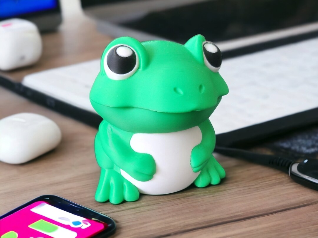 Cute Frog Cable USB / Apple Mag Charger Holder - Adorable 3D Printed ...