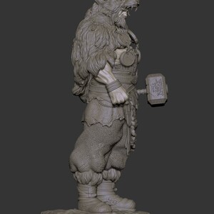Barbarian Thor 3D Printed Figure, Fan Art Model Kit - Etsy
