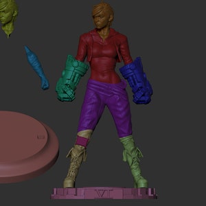 Violet 3D Printed Figure, Fan Art Model Kit - Etsy