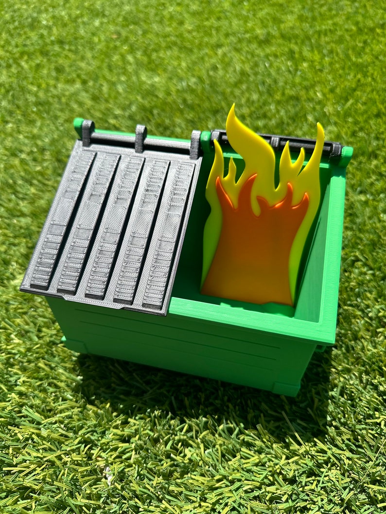 Dumpster Fire 3d Printed Desktop Storage Container Box - Etsy