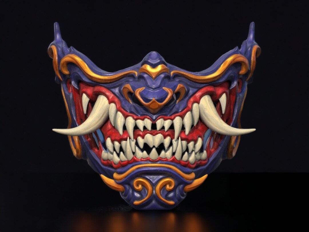 Mempo Bakemono Mask - 3D Printed Décor, Costume, Cosplay, Unpainted - Etsy