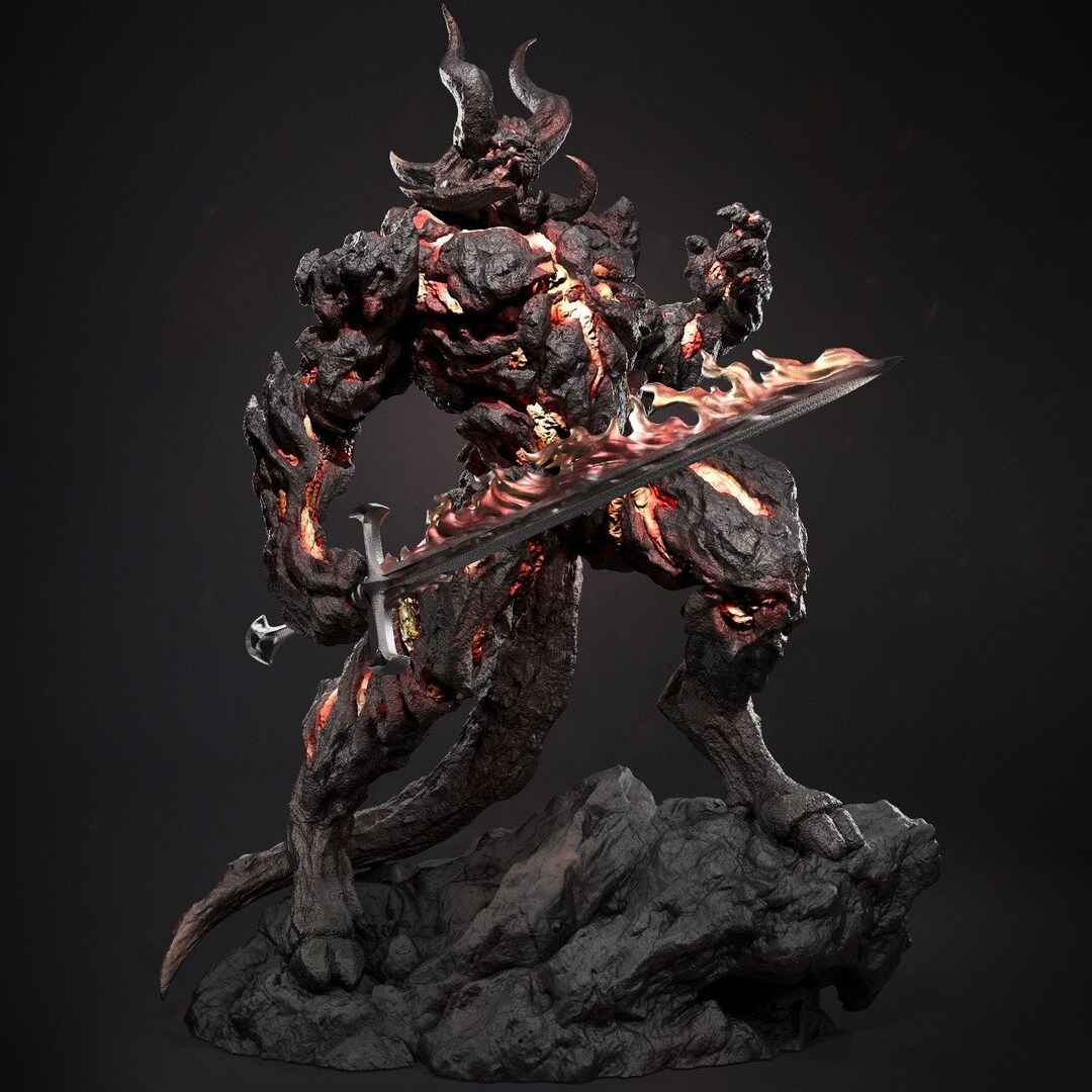 Jotunn Norse Fire Giant 3D Printed Figure Mythic Fan Art Model Kit - Etsy